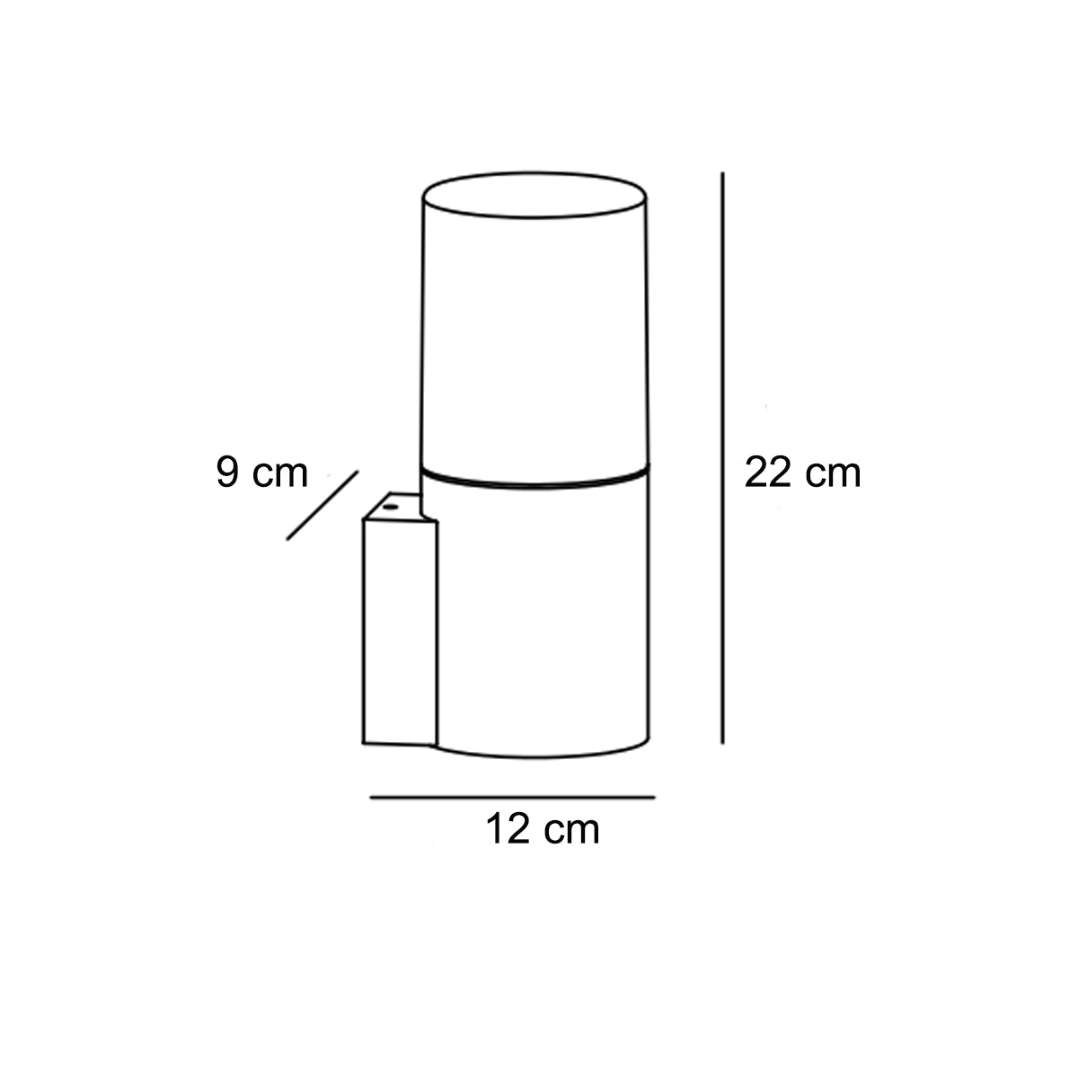 BLUEBELL - Black Outdoor Cylinder Wall Light – CGC Interiors