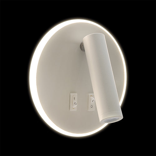 CGC JONES White Round LED Wall Light With LED Halo Edge – CGC Interiors
